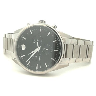 MOVADO Stratus Chronograph Quartz Black Dial Men's Watch 0607247 | eBay