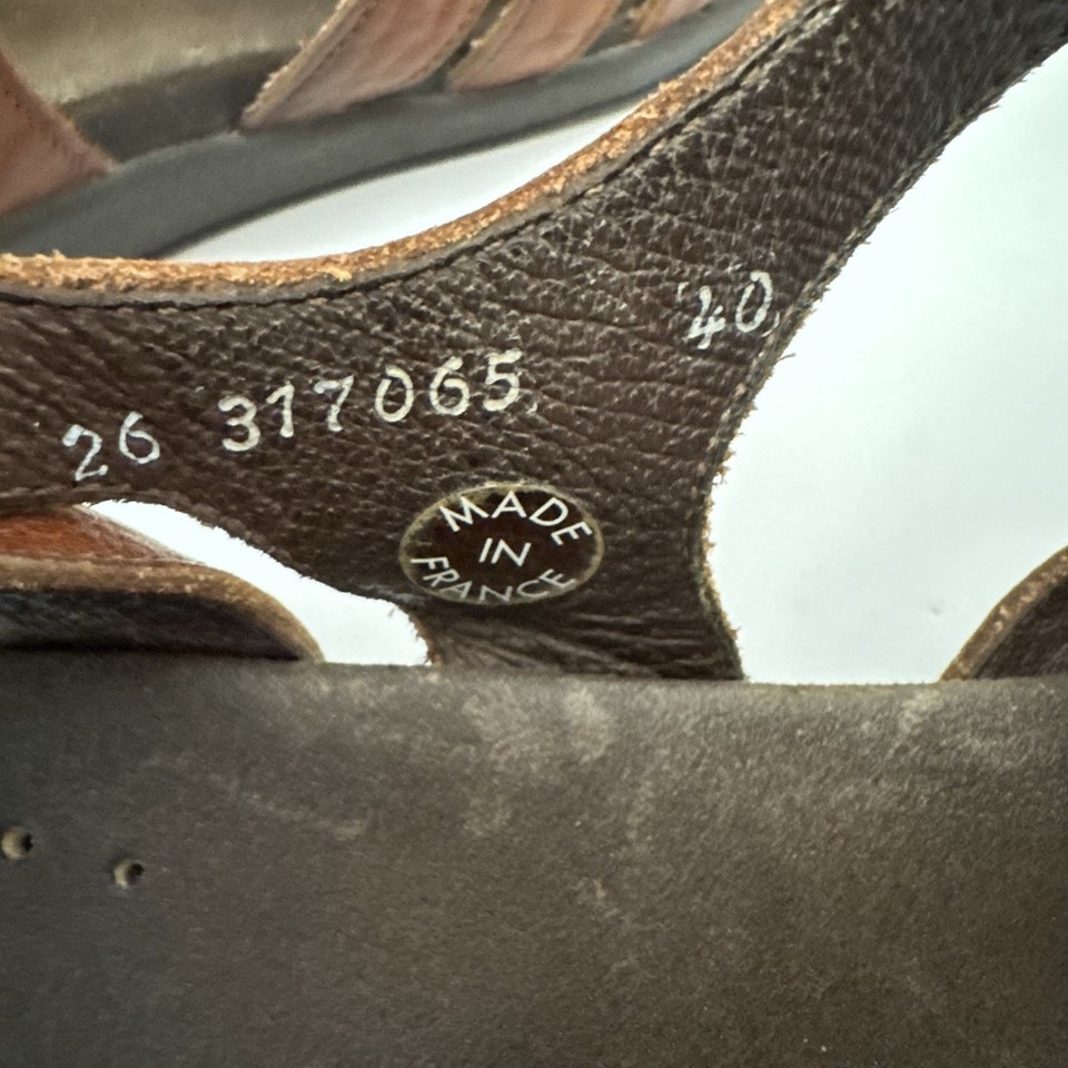 Mephisto Sam Fisherman Sandals Men’s US 7 EU 40 Brown Tan Grain 100% ...