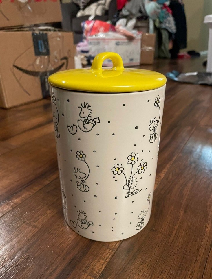 Peanuts woodstock medium stoneware spring canister | eBay