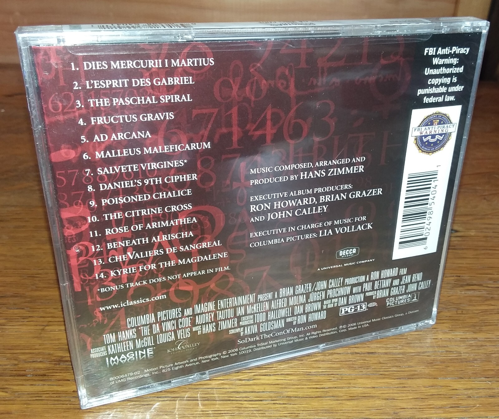 The Da Vinci Code (Original Motion Picture Soundtrack) by Various ...