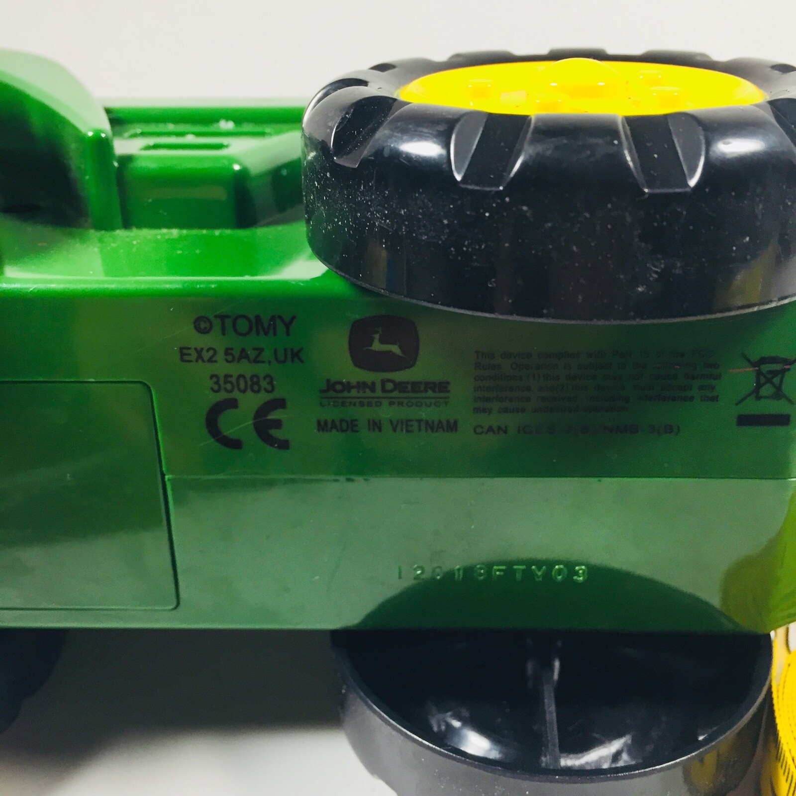 TOMY John Deere Roll N Go Flashlight Toy Tractor LIGHT and SOUND Tested ...