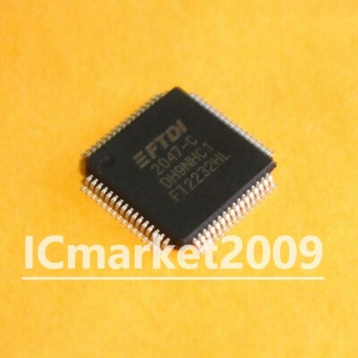 2 PCS FT2232HL LQFP-64 FT2232 Dual High Speed USB to Multipurpose UART ...