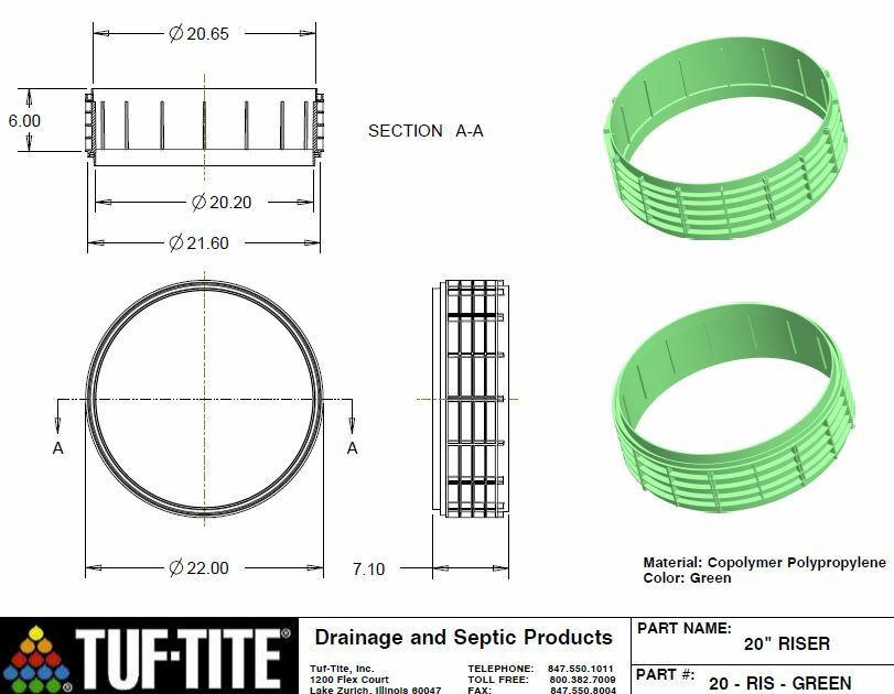 Tuf-Tite Riser 20x6 Septic Tank Riser 20-RIS-GREEN free shipping | eBay