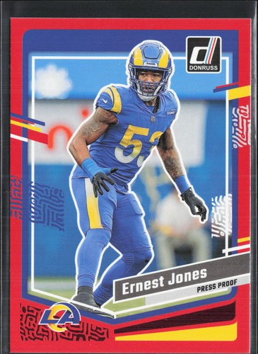 2023 Donruss #168 Ernest Jones Press Proof Red Los Angeles Rams | eBay