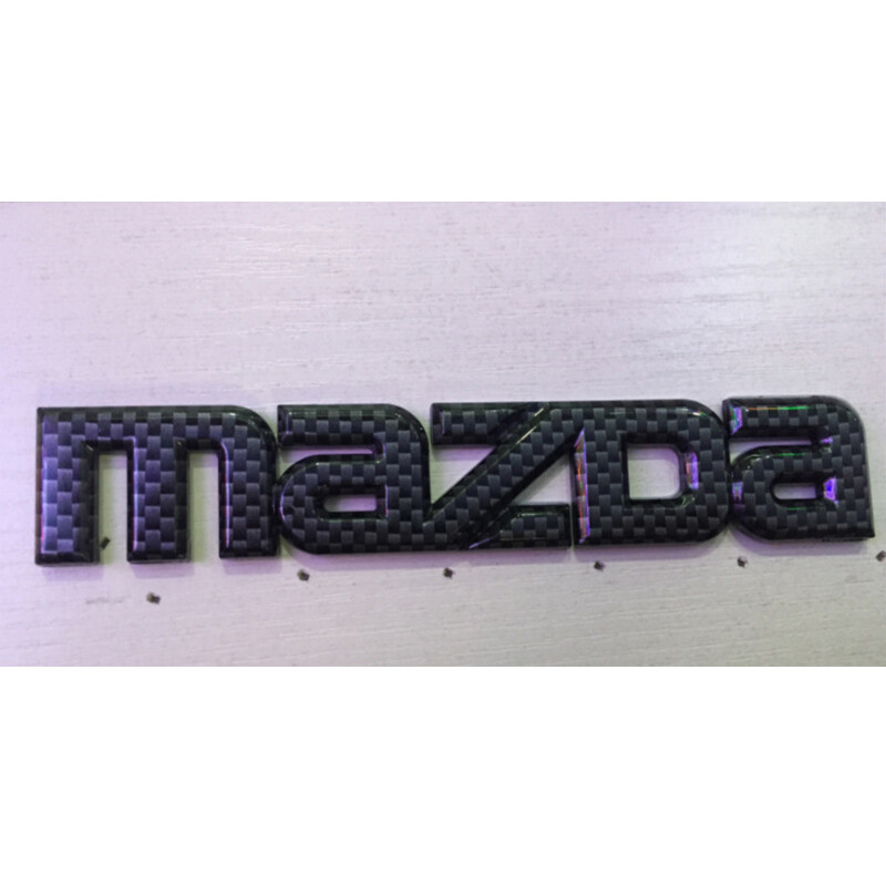 Carbon Fiber Style Emblem Sticker Decal Logo Badge for Mazda 3 6 MIATA ...
