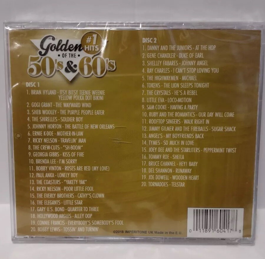Collections Etc Golden Hits of the 50's & 60's CD, 2-Disc Set SEALED! | eBay