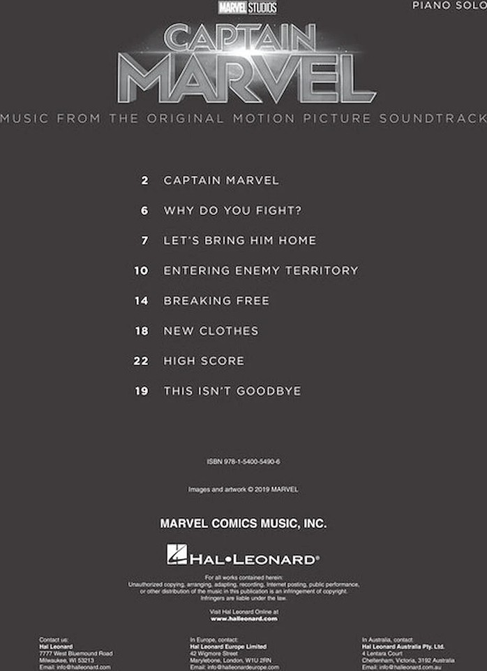 Captain Marvel - Music from the Original Motion Picture Soundtrack | eBay