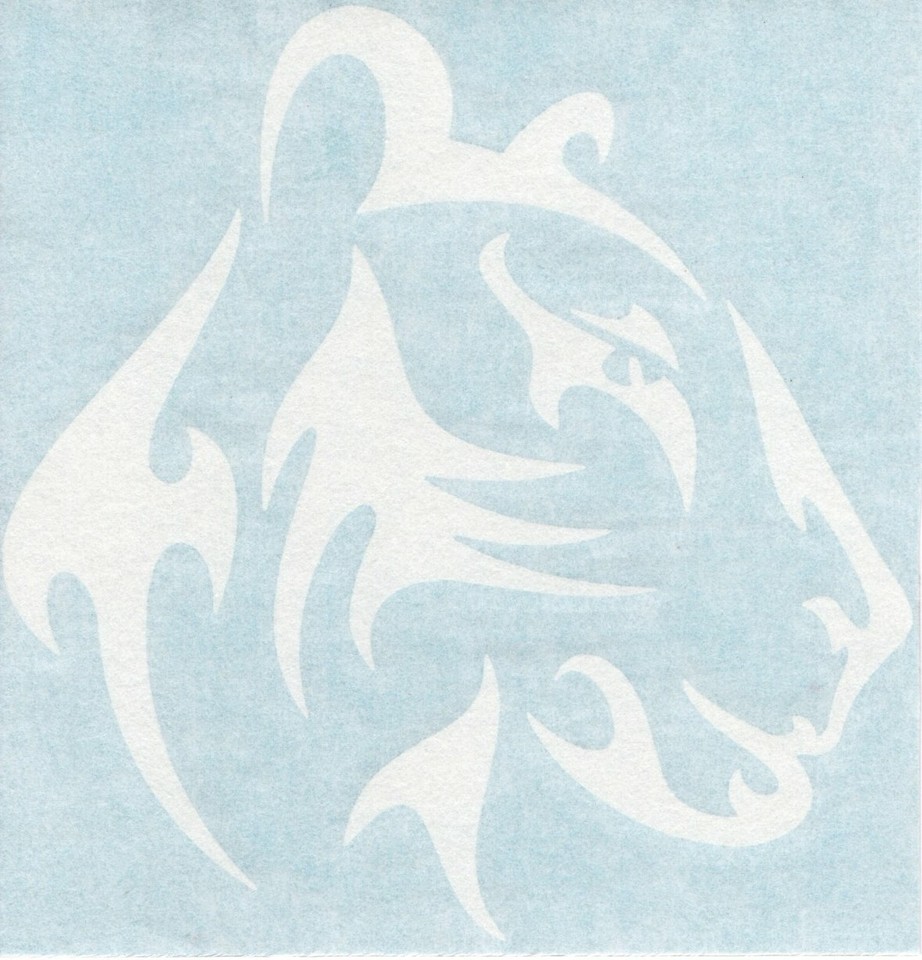 Tribal Female Lion Head - Lioness African Car Window Vinyl Decal ...