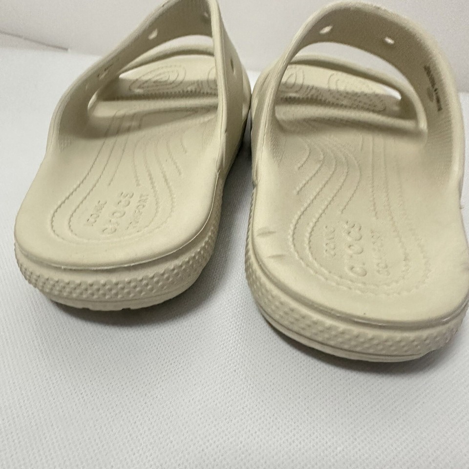 Crocs Slides Unisex Classic Bone Double Strap Comfort Neutral Sandals ...