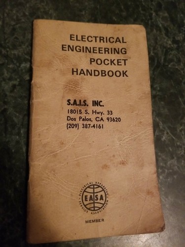 Vintage 1982 EASA Electrical Engineering Pocket Handbook Book USA | eBay