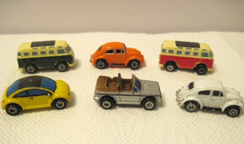 Vtg Lot 6 Micro Machines Convertible Bug VW Golf Volkswagen 23 Window ...