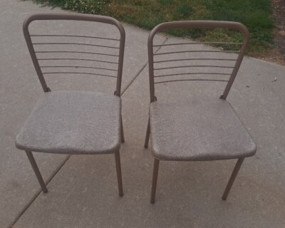 Cosco Hamilton FashionFold Chair Gold Brown Tan Condition | Mid-Century ...