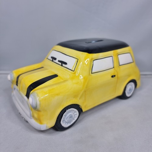 RARE Yellow Mini Cooper - Ceramic Car Money Box - Piggy Bank UK Gift ...