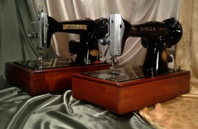 VINTAGE SINGER SEWING MACHINE WOOD BASE | eBay
