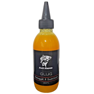 250ml Pineapple & Sweetcorn Glug Bait Haven Bottle Goo Smoke Liquid ...