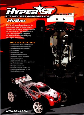 HoBao RC Hyper ST Truggy RTR Print Ad Wall Art Decor OFNA | eBay