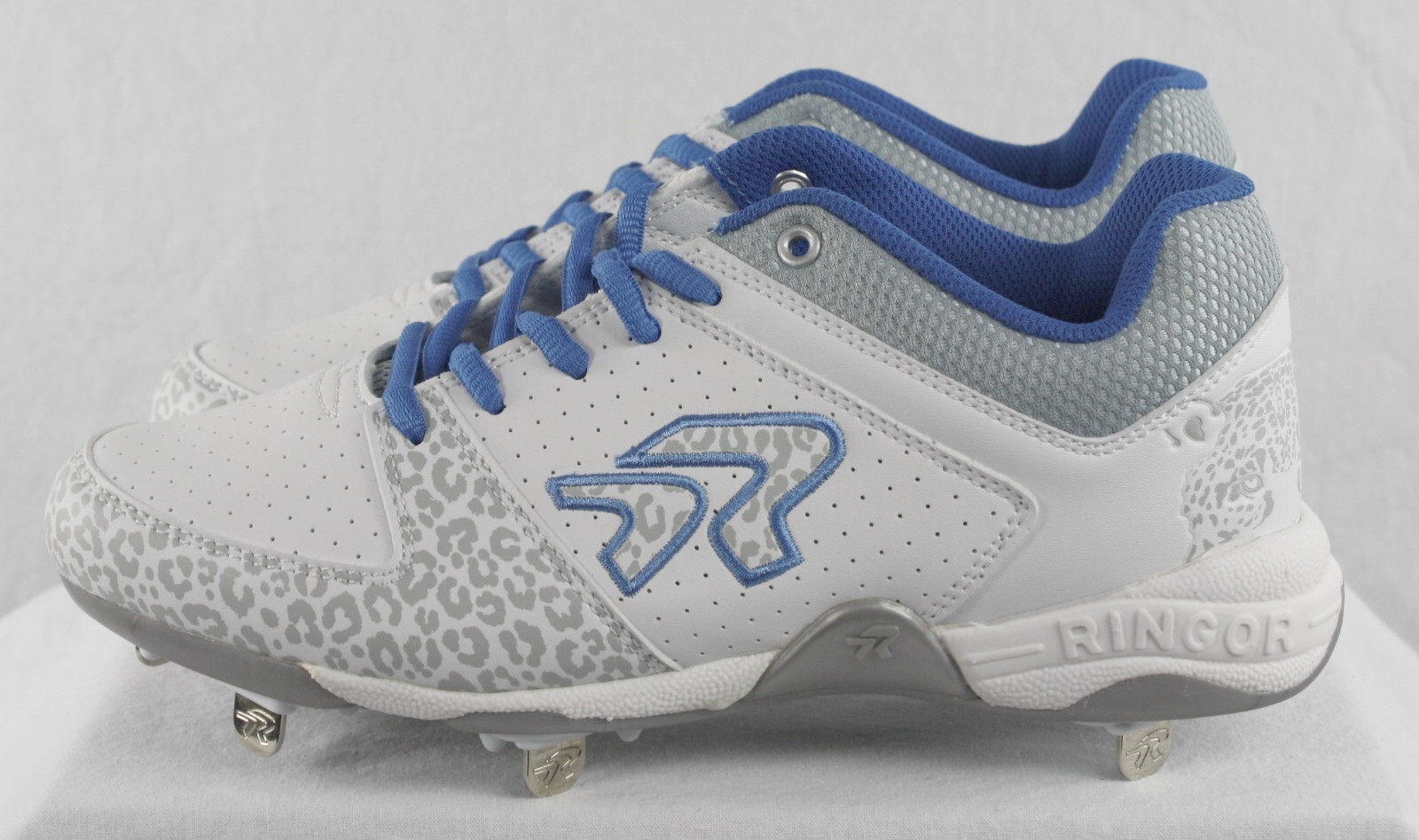 Ringor Rip-It Flite Spike Snow Leopard White Grey Women's Softball ...