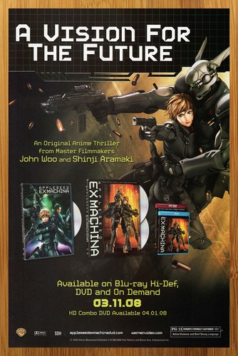 2008 Appleseed Ex Machina Print Ad/Poster Official Anime DVD Blu-Ray ...