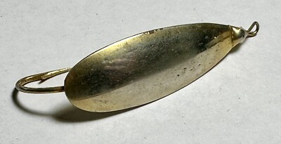 Vintage Gold Brass Johnson's Silver Minnow Spoon Lure - 3" Long | eBay
