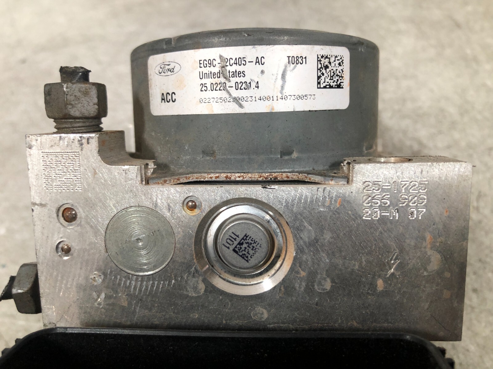 2014-2016 Ford Fusion ABS Pump Control OEM EG9C2C405AC Module 615 14c1 ...