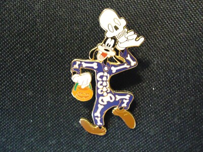 DISNEY DIRECT GOOFY DRESSED AS SKELETON HALLOWEEN TOMBSTONE SET PIN LE ...