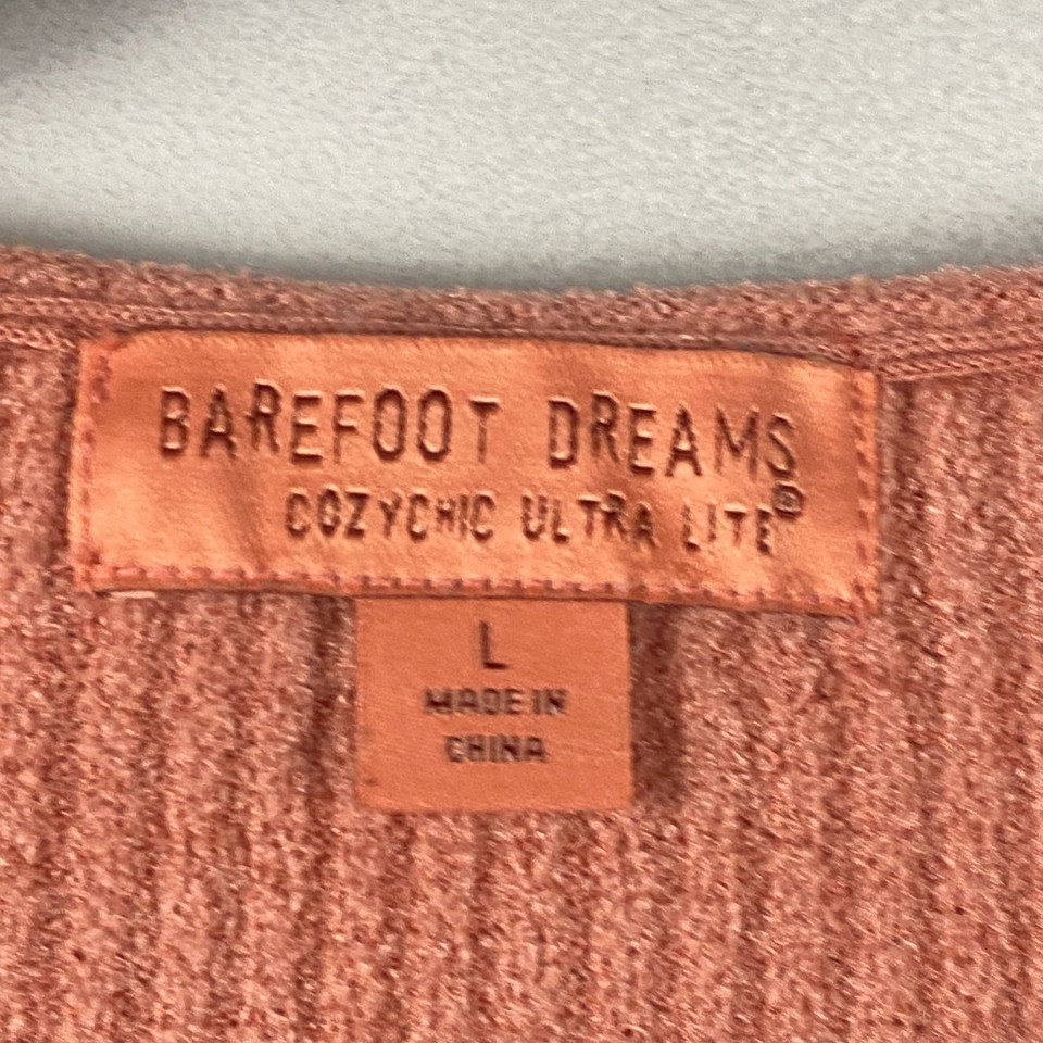 Barefoot Dreams Cozy Chic Ultra Lite Ribbed Resort Cardi Hoodie Large ...