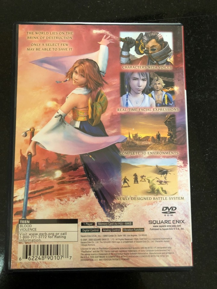 Final Fantasy X 10, (PS2, PlayStation 2, 2001) “Excellent Near Mint ...