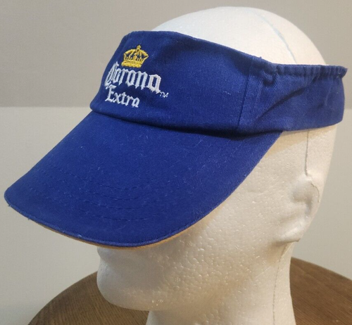 Corona Extra Sun Visor Blue Yellow Hat Adjustable Embroided | eBay