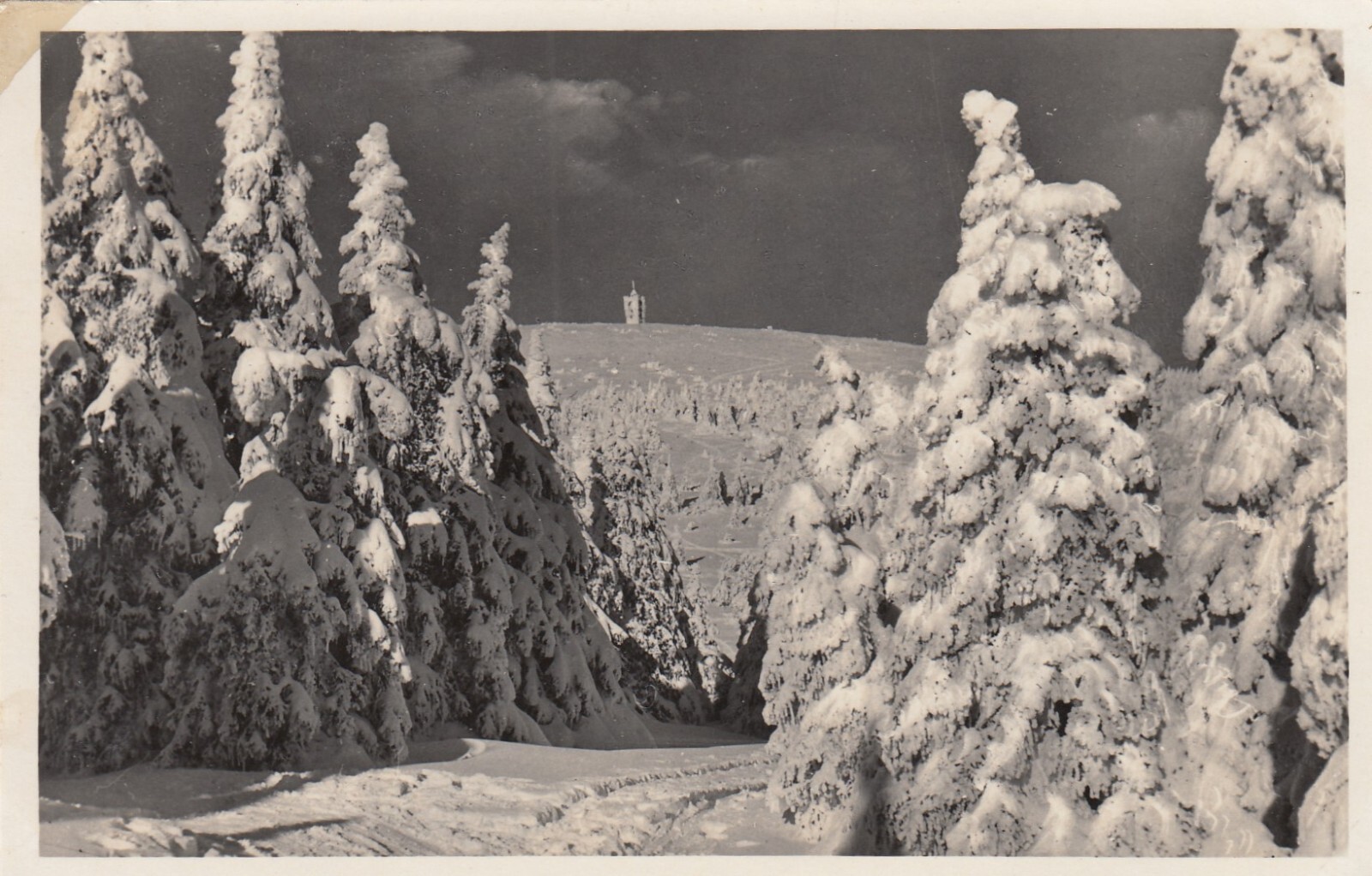 Altvatergebirge im Winter AK alt Adolf Hitler Turm Polen Polska 2209499 ...