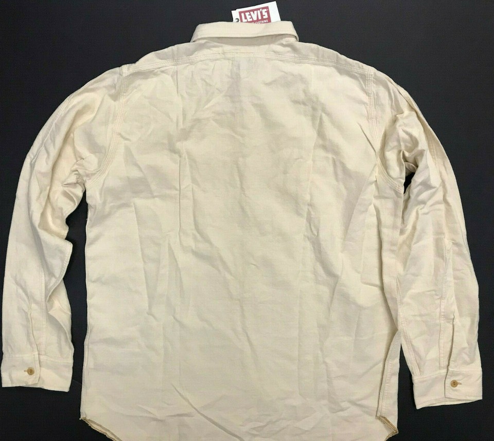 Levi's Vintage Clothing LVC Deluxe Shirt Creme Levis Vintage Clothing ...
