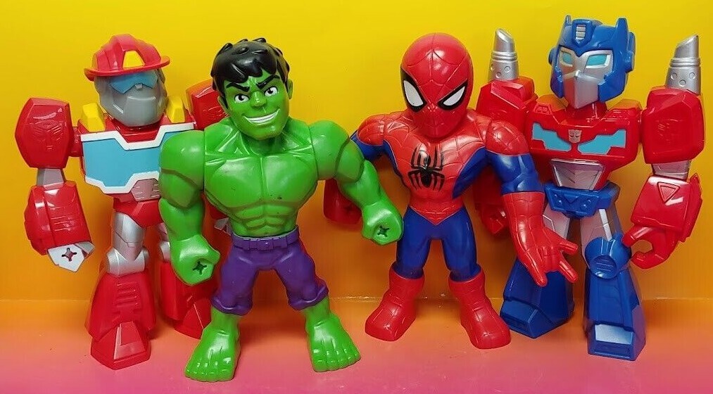 PLAYSKOOL HEROES INCREDIBLE HULK Spider-Man MEGA MIGHTIES Figure Lot 10 ...