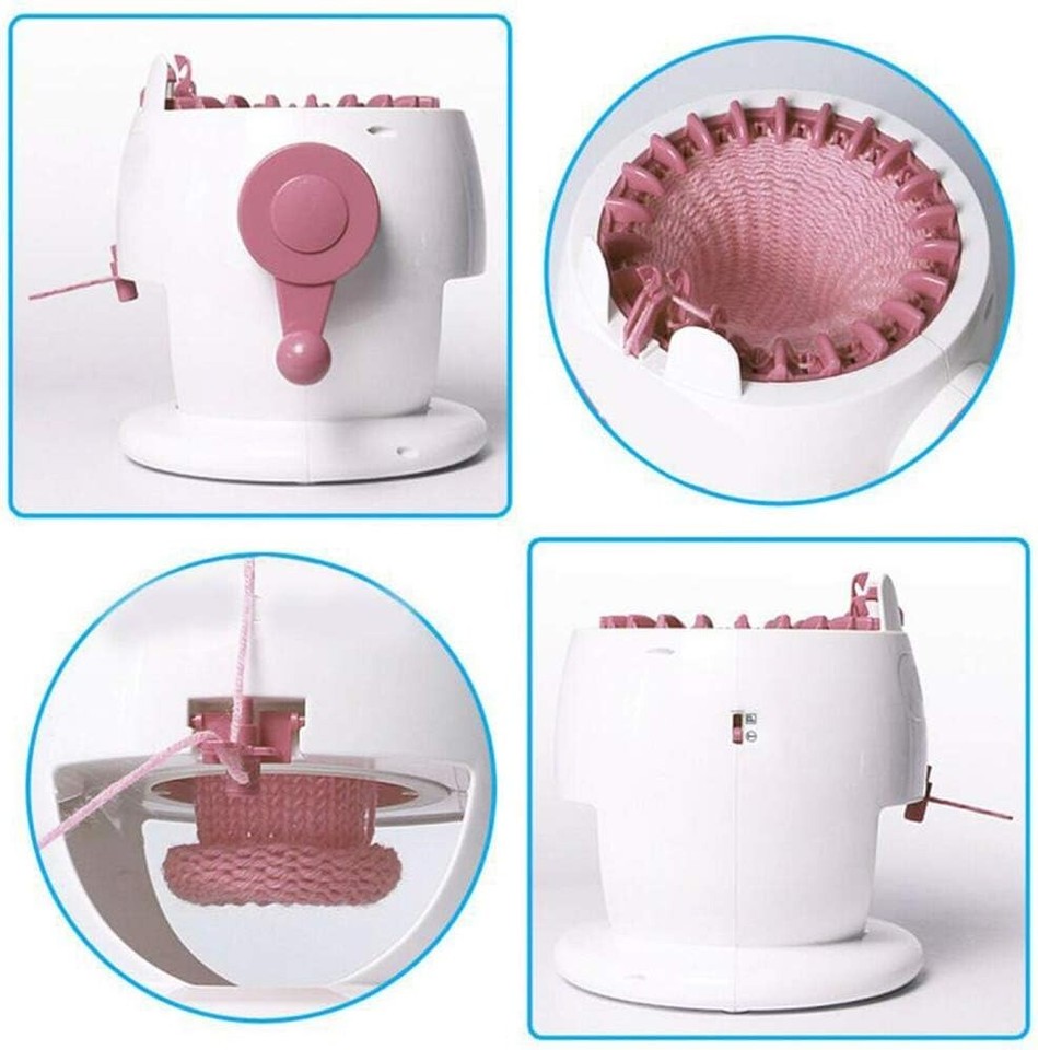 Knitting Machine, Needles Smart Weaving Loom Round Spinning Crochet ...