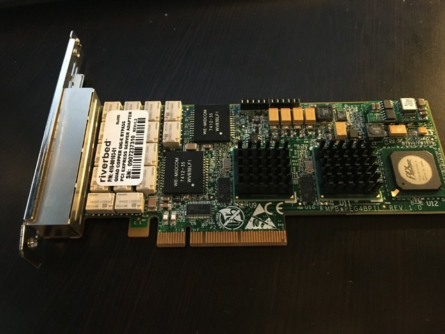 Riverbed 410-00103-01 Quad Copper Gig-e Bypass PCI NIC Card Je201510968 ...