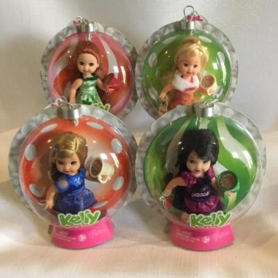 BARBIE KELLY & FRIENDS CHRISMTAS BAUBLE 4 DOLL SET RELEASED IN 2006 MIB ...