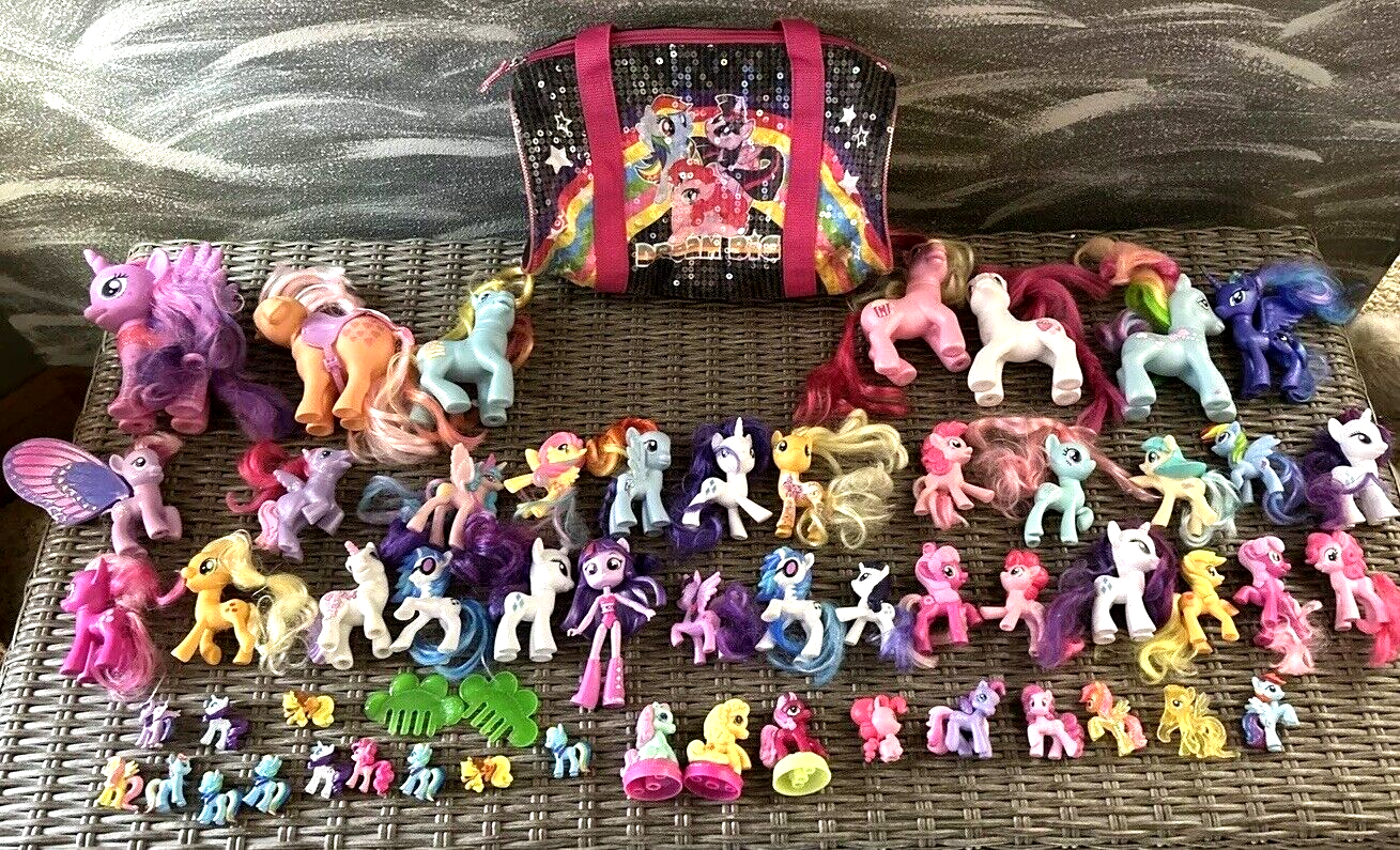 Huge Lot of 55 My Little Pony Figures - Multiple Sizes + MLP Zipper ...