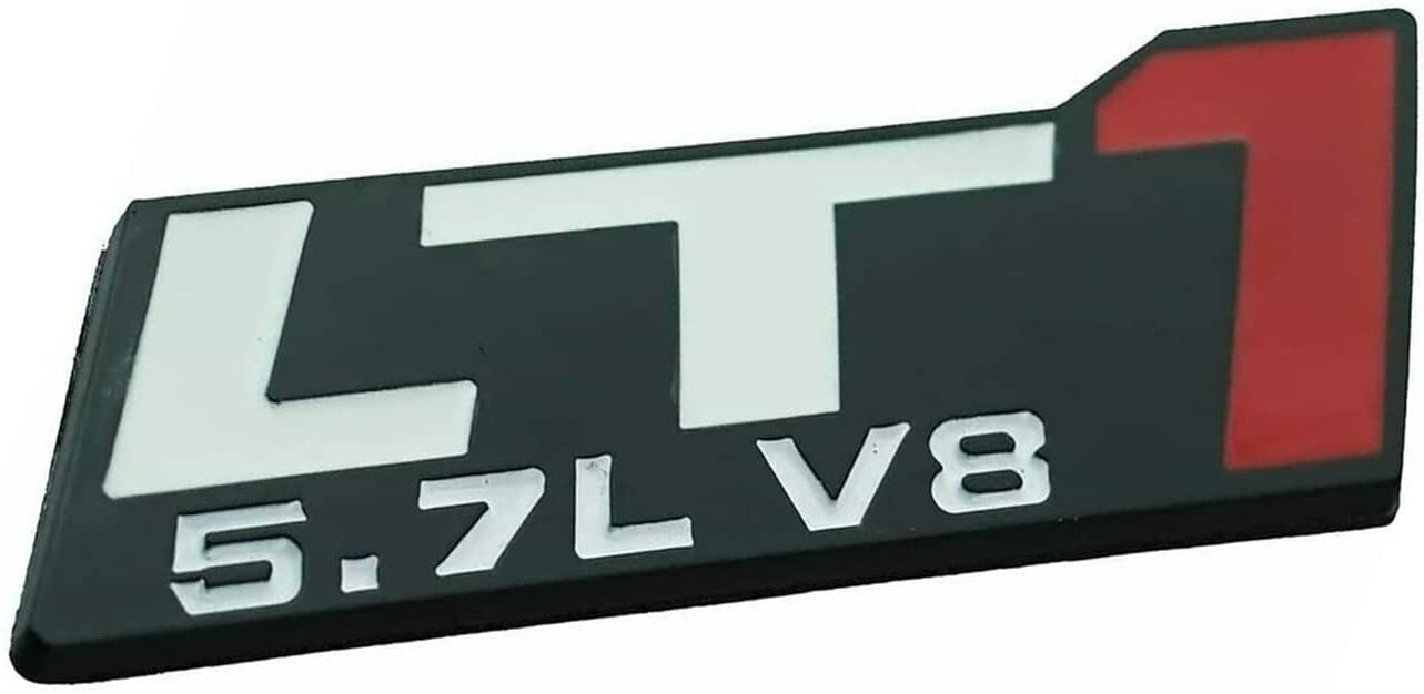 2X LT1 5.7L V8 Engine Emblems 3D Metal Badges Nameplate for Camaro ...