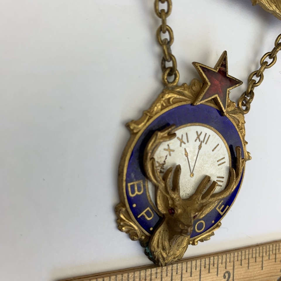 Vintage BPOE Elks Fraternal Medallion Clock Star OLD Newport News 315 ...