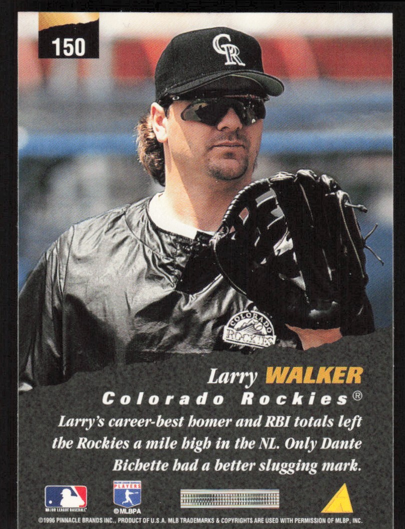 1996 Pinnacle #150 Larry Walker Colorado Rockies | eBay