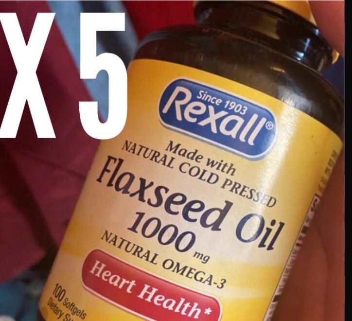 Rexall Flaxseed Oil 1000 mg Softgels 500 Count Heart Health NEW Ex 12/ ...