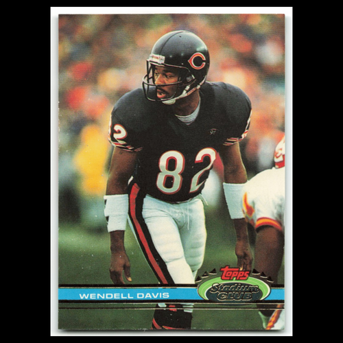 Wendell Davis #287 1991 Topps Stadium Club Chicago Bears Football Card ...