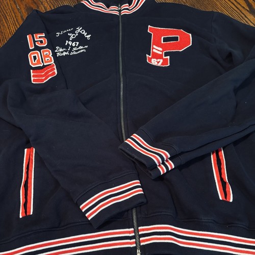 VTG Polo Ralph Lauren '1967 NY Div 1 Football' Varsity Letterman Jacket ...