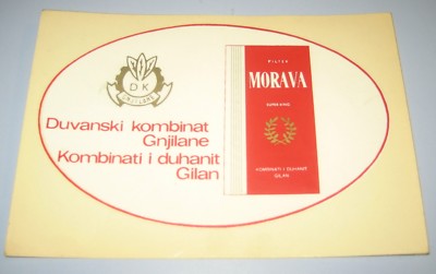 Cigarettes Brand Yugoslavia Serbia Kosovo Gnjilane Morava Zlatni Ibar ...