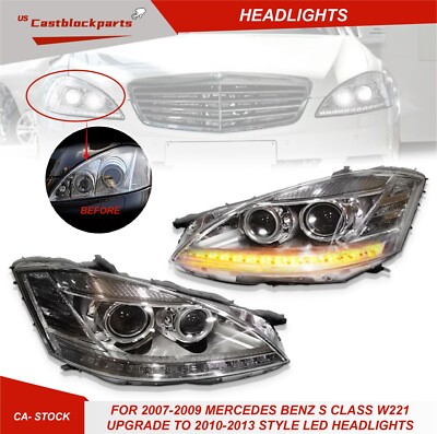 For 07 08 09 Mercedes Benz S-Class W221 S550 Facelift Xenon HID LED ...