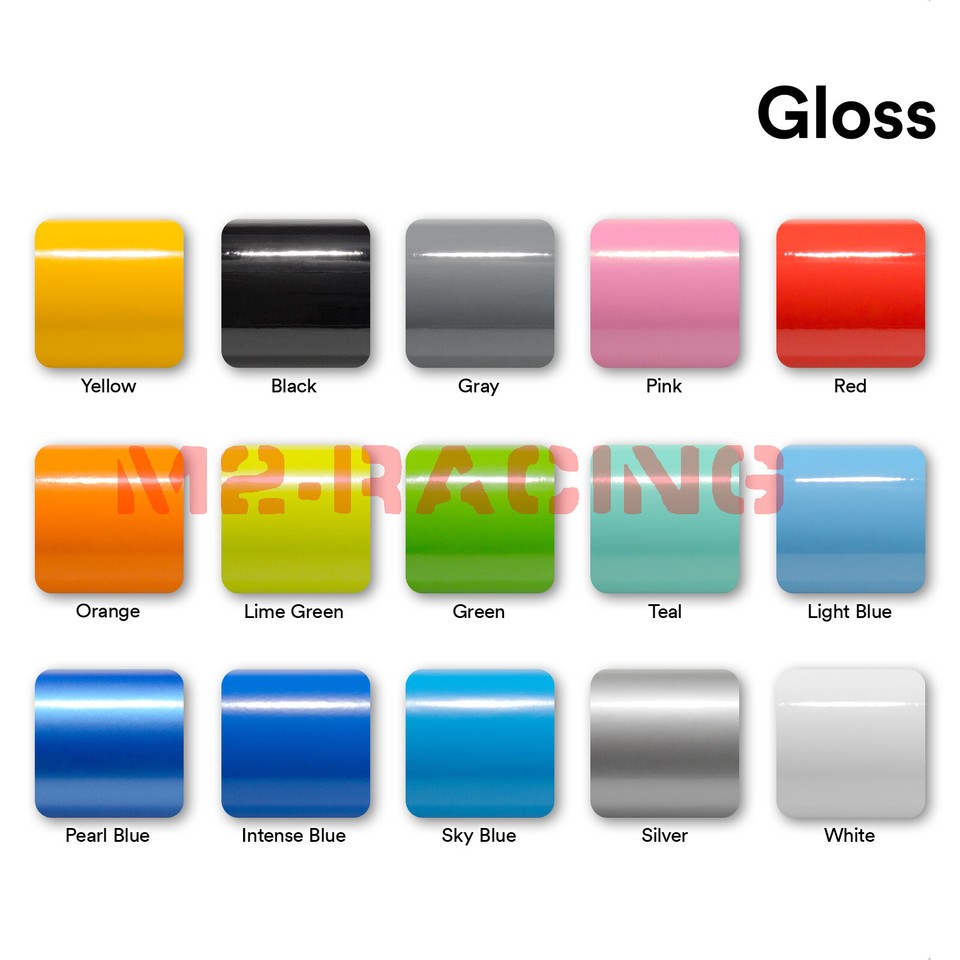 *Gloss Glossy Vinyl Car Laptop Wrap Sticker Decal Air Release Bubble ...