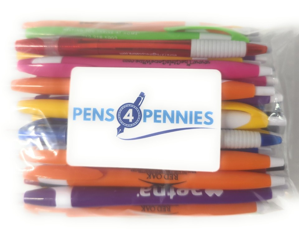 Bulk Misprint Pen Lots: JAVA Style Slimster BRIGHT COLORS Click Pens 50 ...