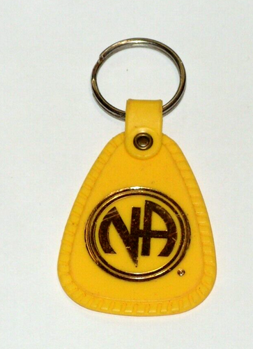 Vintage Narcotics Anonymous Keychain Fob Clean & Serene for Nine Months ...