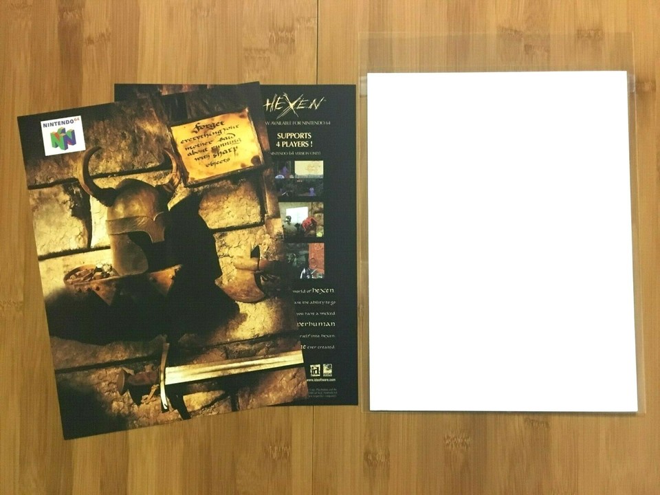 Hexen PS1 PSX N64 1997 Vintage Print Ad/Poster Official Authentic Promo ...