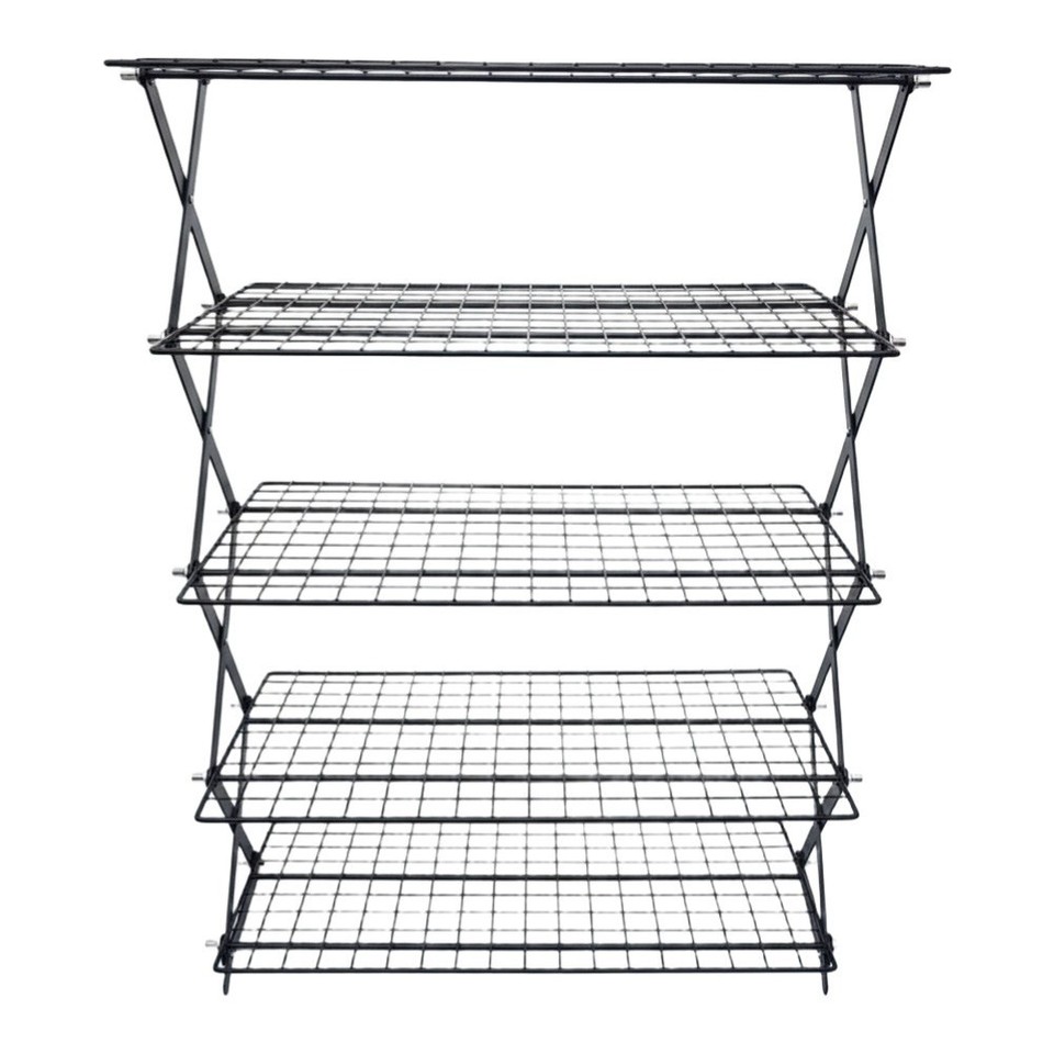 Compact Foldable 5 Tier Iron Kitchen Rack For Spices And Cooling Breads ...