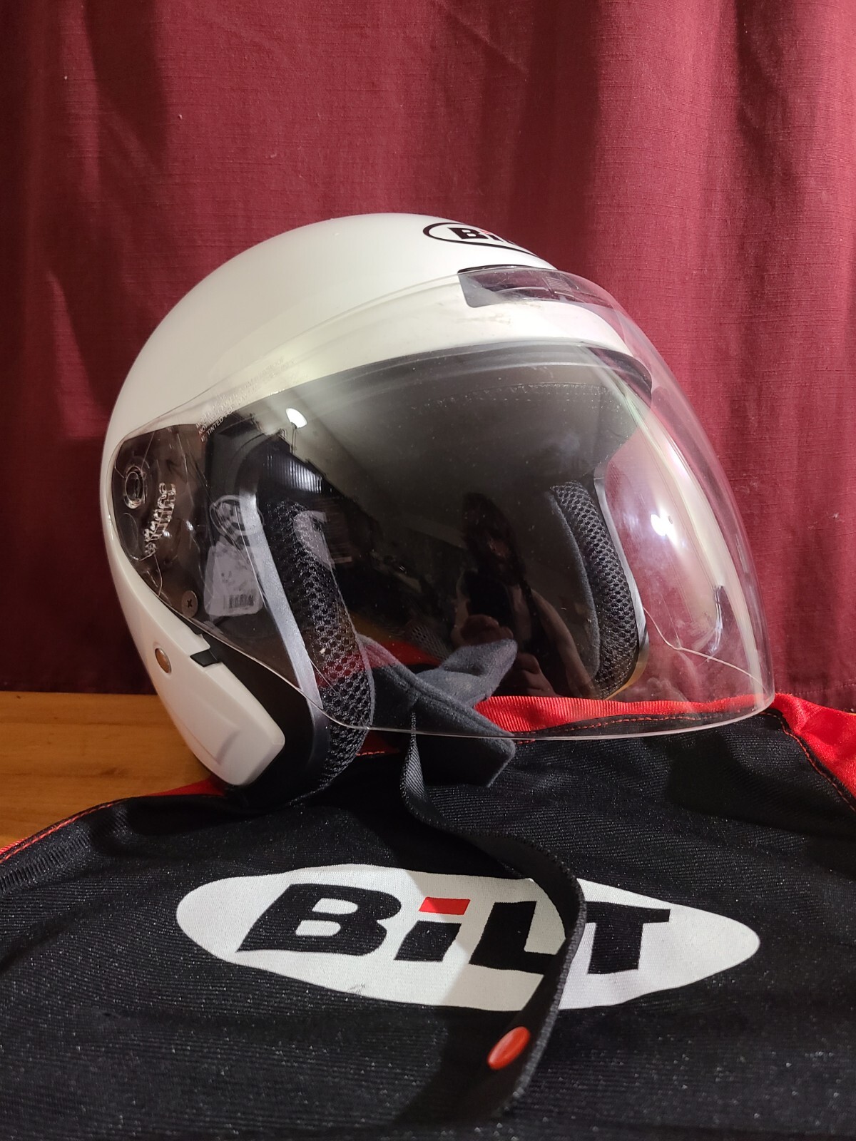 Bilt Motorcycle Helmet BLH7 Roadster Open Face Size Medium -White -NIB ...