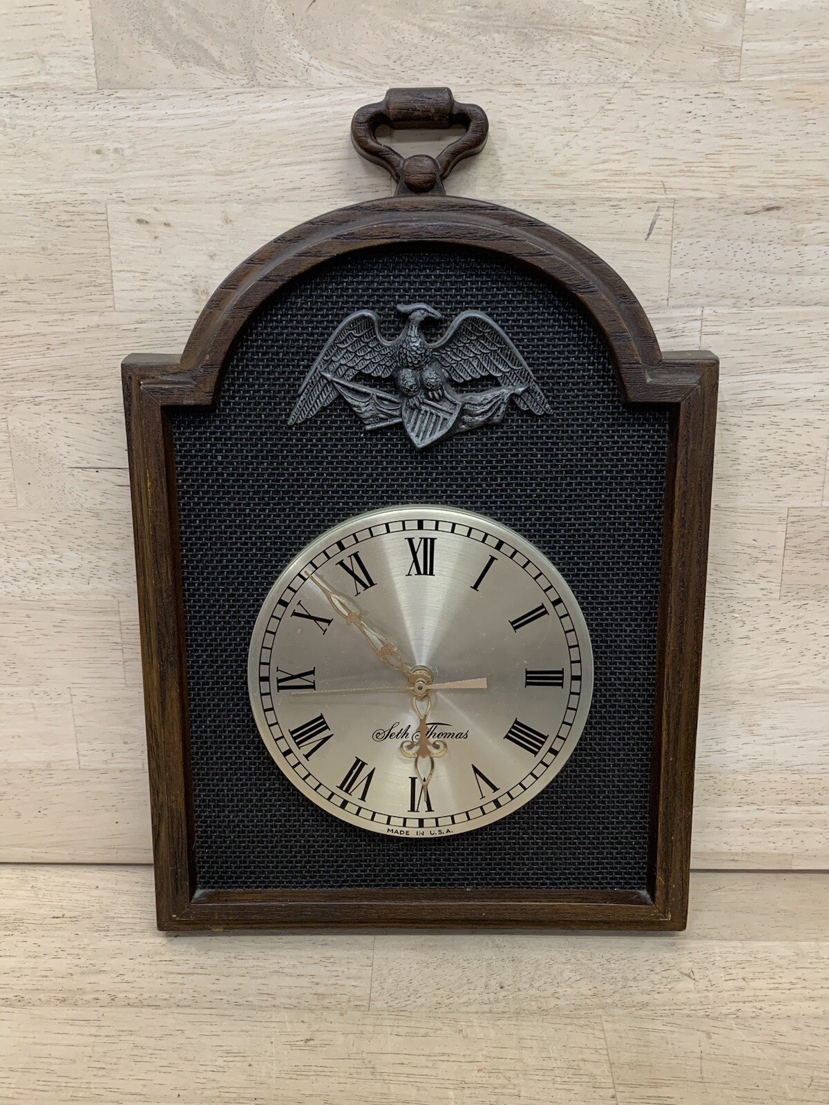 Vintage Seth Thomas Eagle Wall Clock E318 001 Institution, Quartz ...